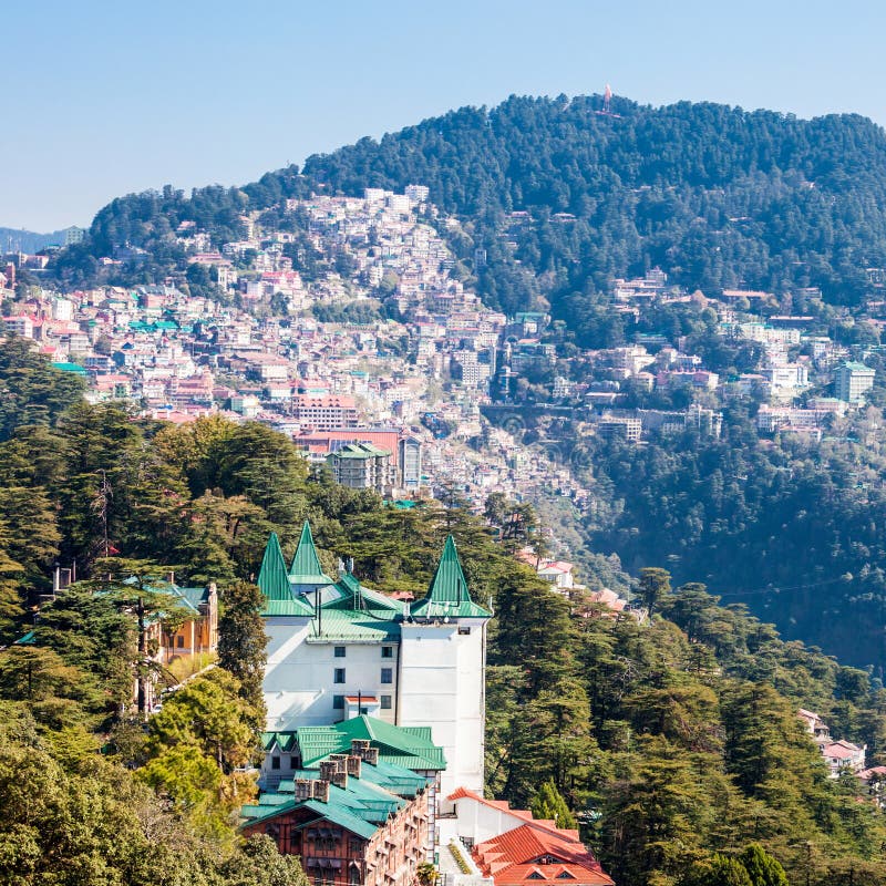 Shimla in Indien stockbild. Bild von leute, asien, indien - 68147995