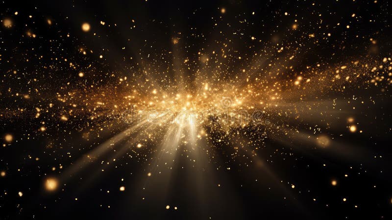 Shimmer Black and Gold Explosion Stock Illustration - Illustration of ...