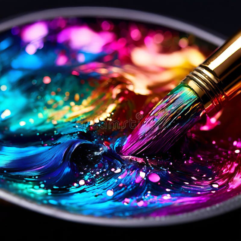 Shimmer Ink Ink that Contains Metallic Particles for a Shimmeri Stock ...