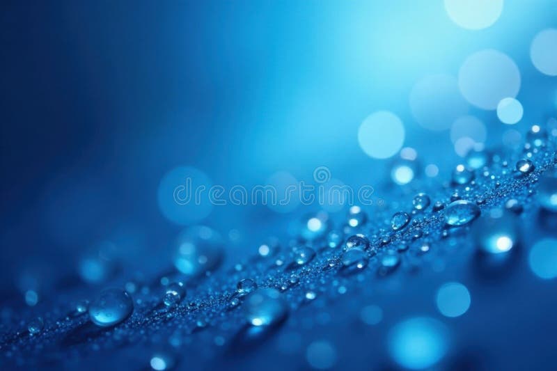 Shimmering Blue Abstract Background with Translucent Droplets , Nature ...