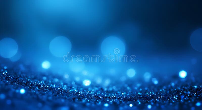 Shimmering Blue Glitter Background with Bokeh Effect Creating a Dreamy and Enchanting Atmosphere ...