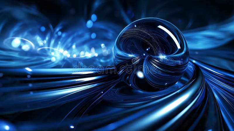 Abstract Blue Energy Glowing Curves Cosmic Swirls Stock Photos - Free ...