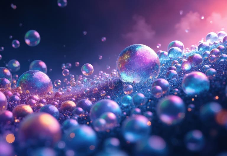 Shimmering Bubbles Rising in an Endless Loop, Perfect for VJ Usage Stock Image - Image of ...