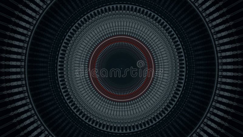 Shimmering Colorful Rings in Pulsating and Changing Motion, Seamless Loop. Animation. Abstract ...