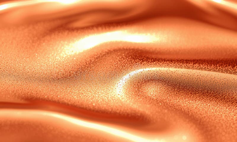 Shimmering Copper Liquid Background Creates Captivating Visual Effect ...