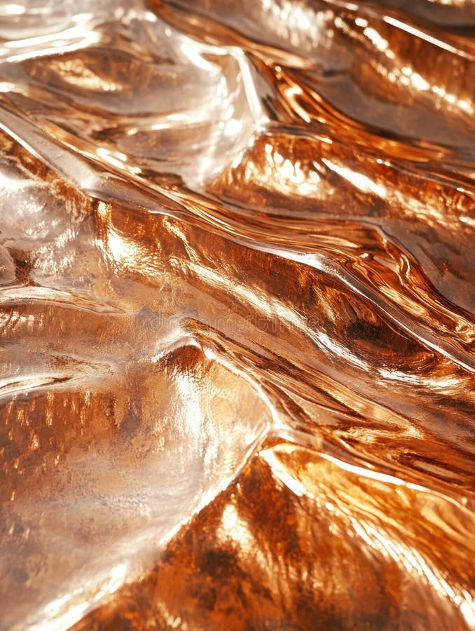 Shimmering Copper Surface stock photo. Image of pattern - 362082260
