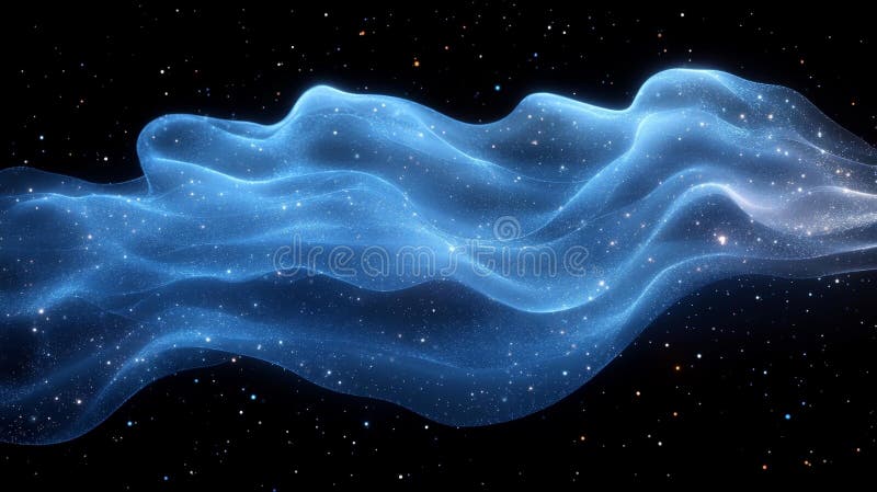 Shimmering Cosmic Light Flow Stock Illustration - Illustration of stars ...