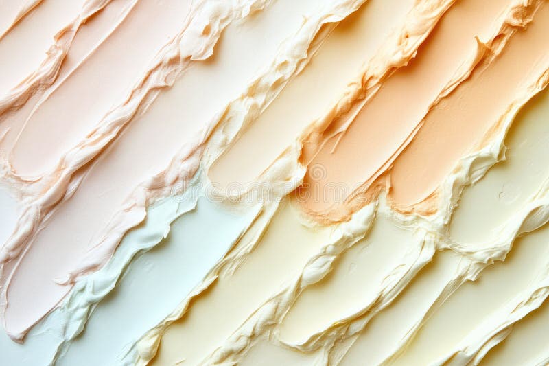 Shimmering Cream Color Swatches in Soft Light. Stock Illustration ...