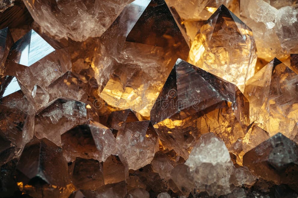 Shimmering Crystalline Structures on a Lab Surface are Shown in Detail ...