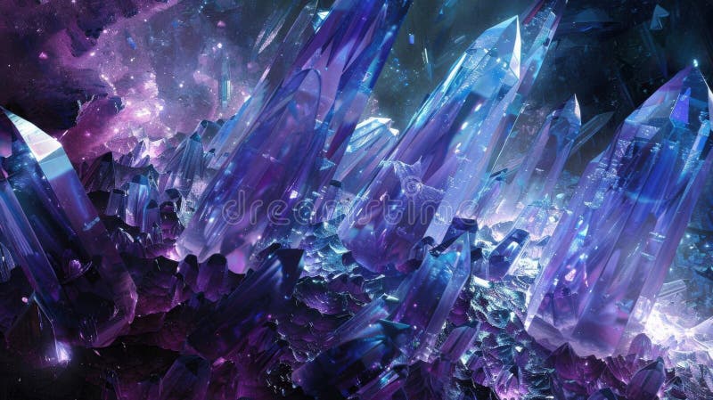 Shimmering Crystals. Abstract Crystal Background Concept Stock ...