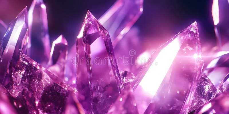 Shimmering Crystals in Various Shapes and Sizes Background, a Sparkling ...