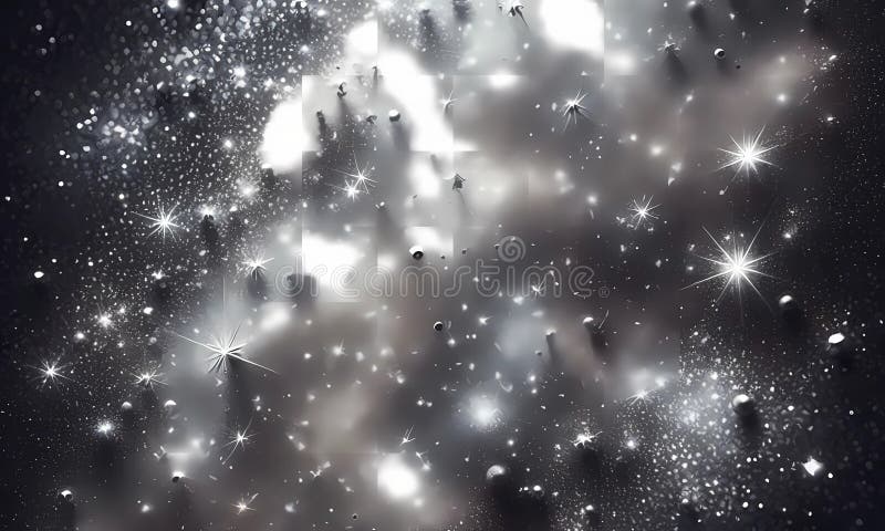 Shimmering Diamond Dust Texture in Silver and White Stock Illustration ...