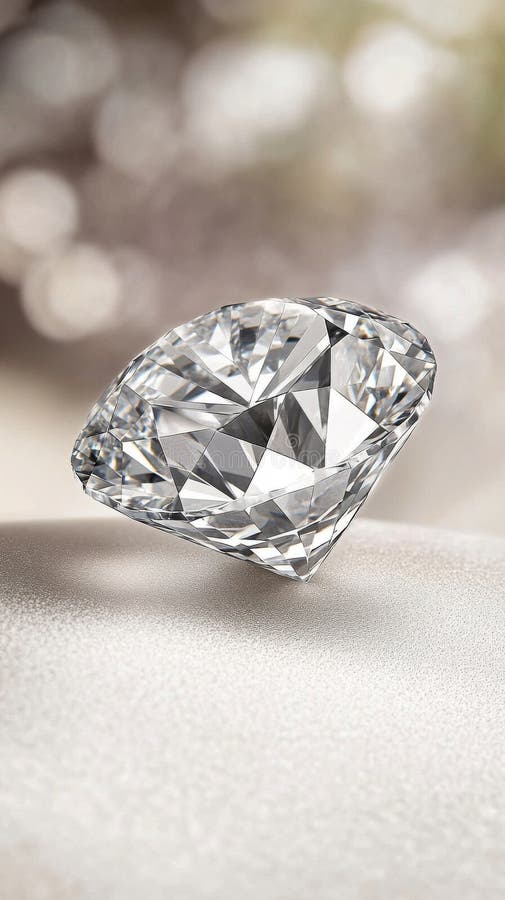 Shimmering Diamond on a Soft Surface Under Ambient Light during ...