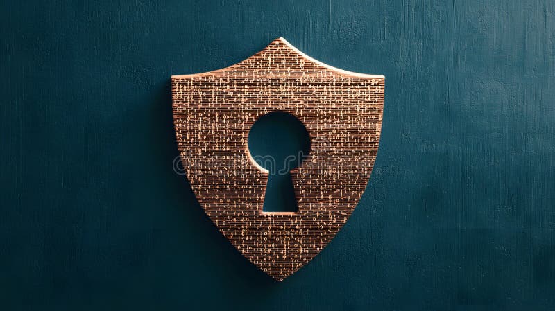 Shimmering Digital Code Shield: Symbol of Modern Security and ...