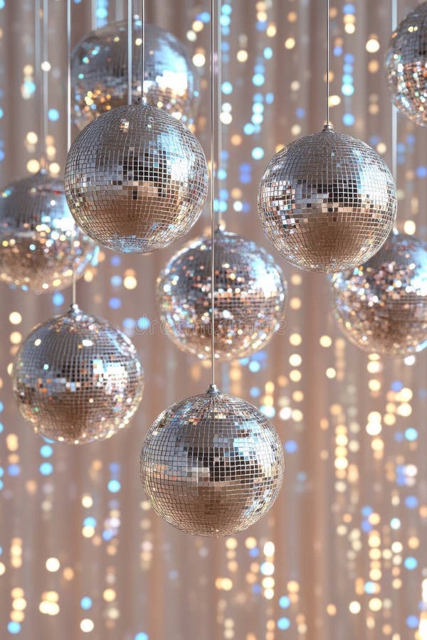 Shimmering Disco Balls with Bokeh Light Effects for Festive Celebrations Stock Photo - Image of ...