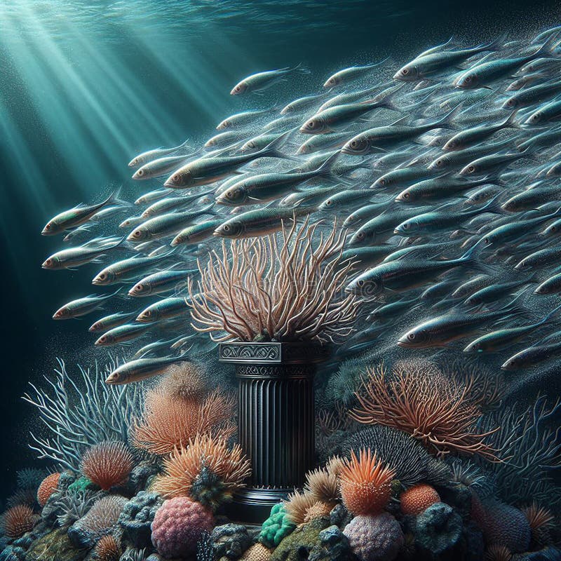 A Shimmering Fish. Generative Ai Stock Illustration - Illustration of ...