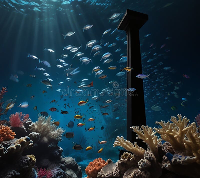 A Shimmering Fish. Generative Ai Stock Illustration - Illustration of ...