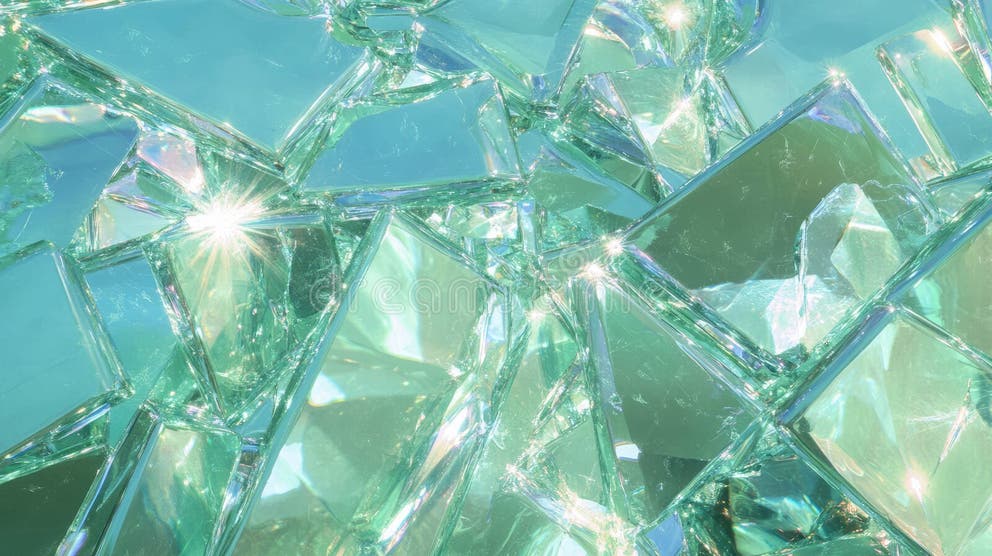 Shimmering Fragmented Glass Shard Abstract Background Design for ...