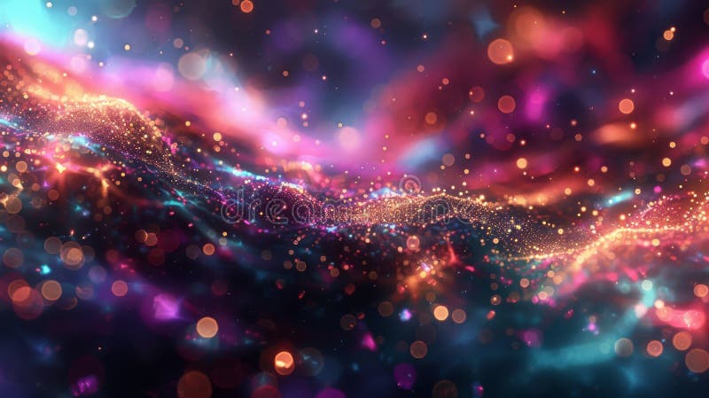 Shimmering Galaxy with Shining Points of Light. Stock Image - Image of ...