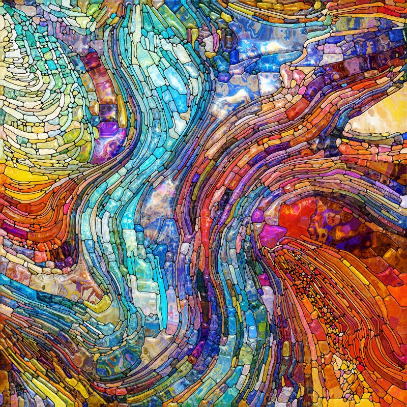 Synergies of Colorful Glass Stock Illustration - Illustration of ...