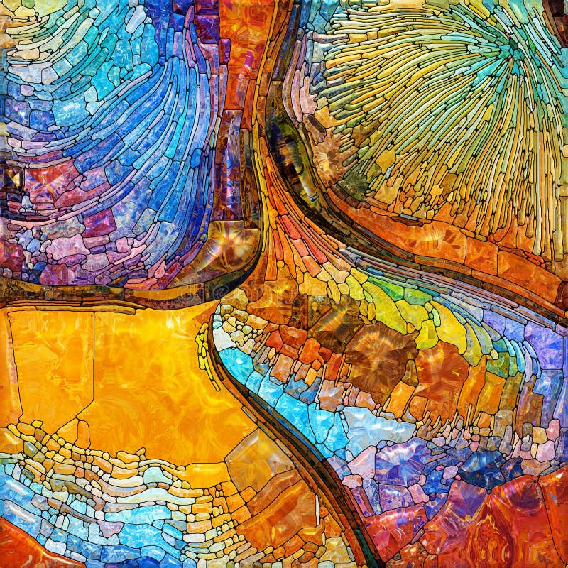 Lights of Vivid Glass stock illustration. Illustration of decorative ...