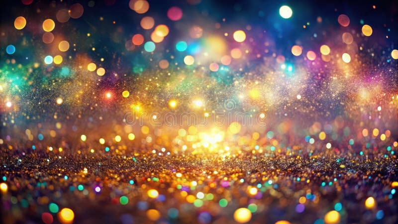 Shimmering Glittering Background with Colorful Lights and Sparkle ...