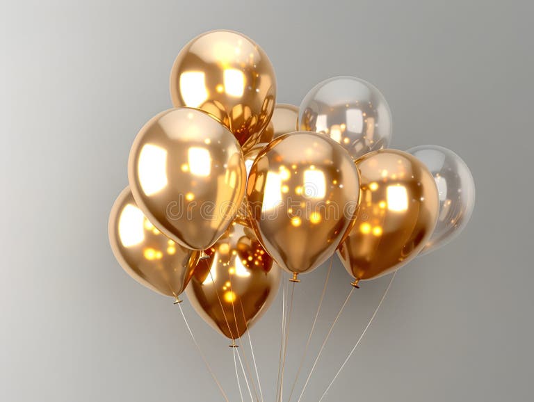 Gold Balloons Transparent Background Transparent Stock Illustrations ... Gold Balloons Transparent Background Transparent Stock Illustrations ...