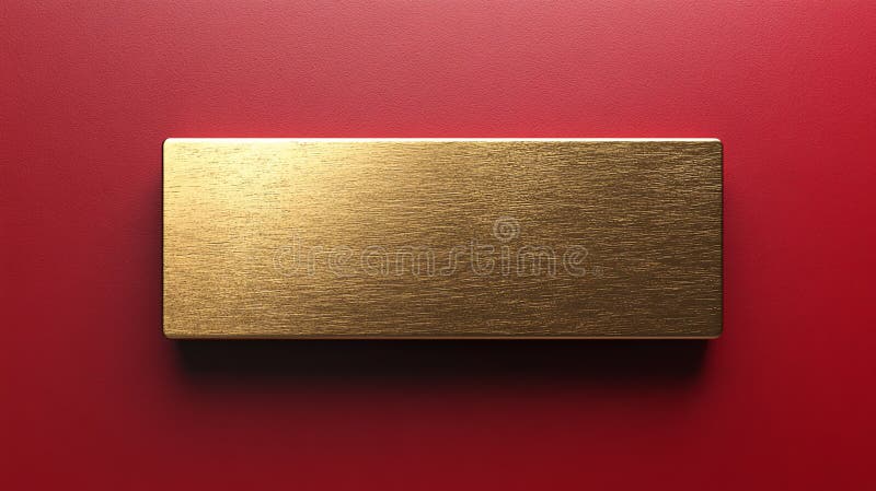 A Shimmering Gold Block on a Vivid Red Background, Ideal for Design ...