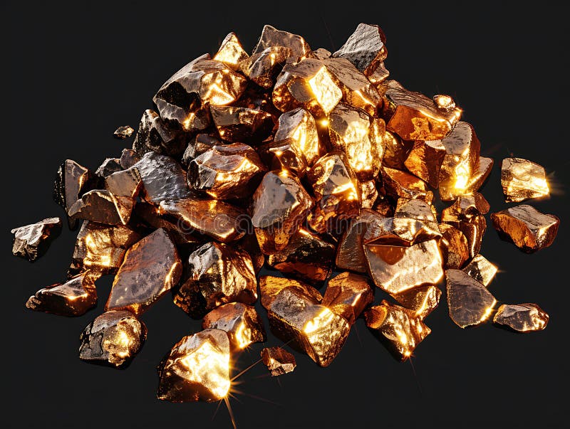 Shimmering Gold Nuggets in High Resolution Stock Illustration ...
