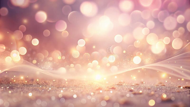 Shimmering Gold and Rose Gold Glitter Background with Soft Light Bokeh ...