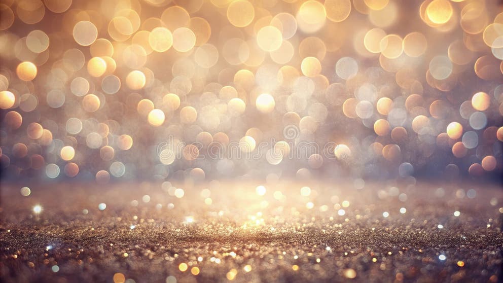 Shimmering Gold and Silver Glitter Background with Sparkling Lights ...