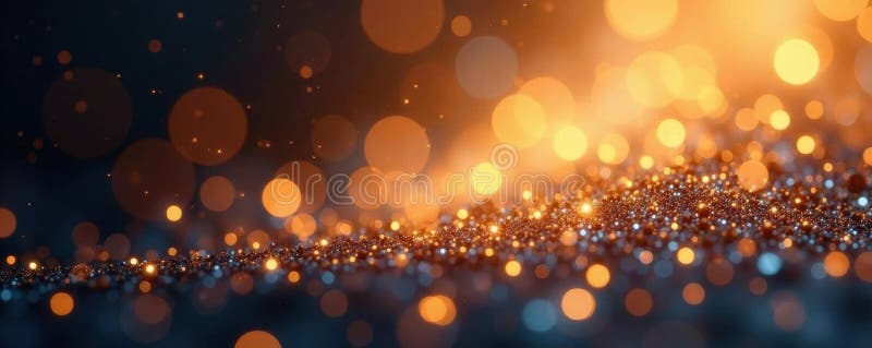 Shimmering Gold Silver Glitter Bokeh, Abstract Light Flares, Pattern ...