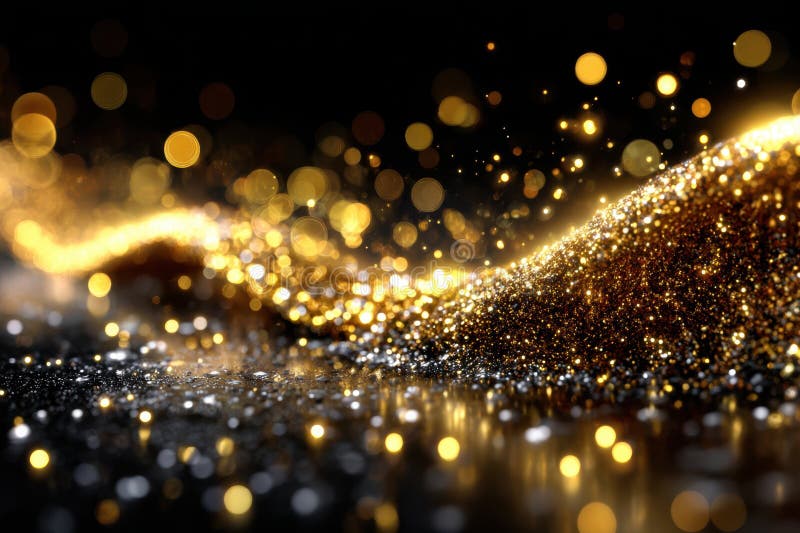 Shimmering Golden Waves of Light Create a Captivating Visual Display at ...