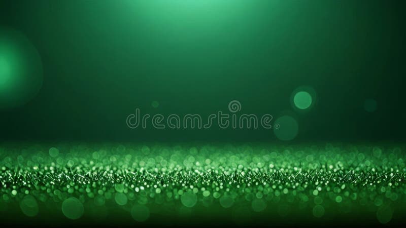 A Shimmering Green Background with Sparkling Bokeh Effects for Creative ...