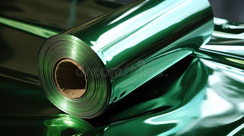 Shimmering green foil stock illustration. Illustration of glossy ...