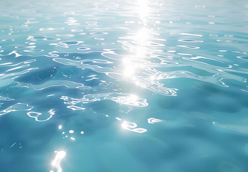 Shimmering Light Blue Water Ripples Background Stock Illustration ...