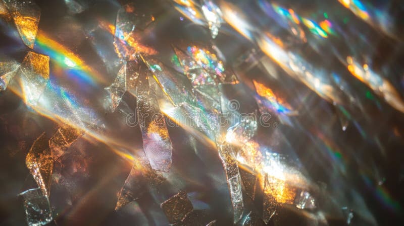 Shimmering Light through Shattered Glass Stock Illustration ...