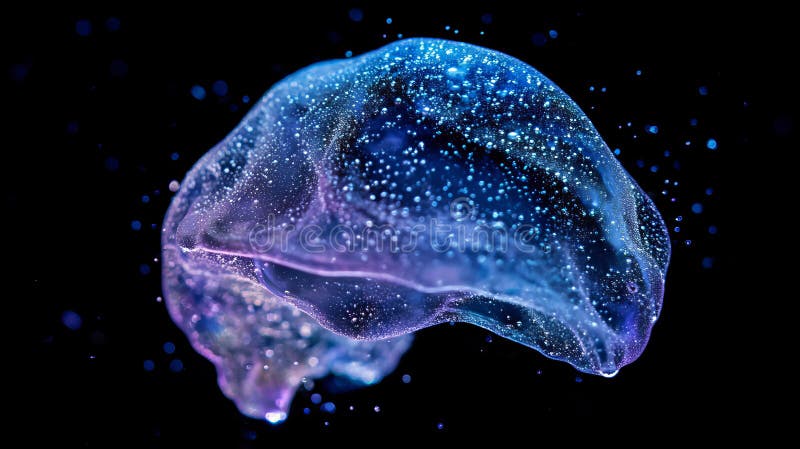 Shimmering Liquid Blob in Dynamic Shape with Iridescent Colors and ...