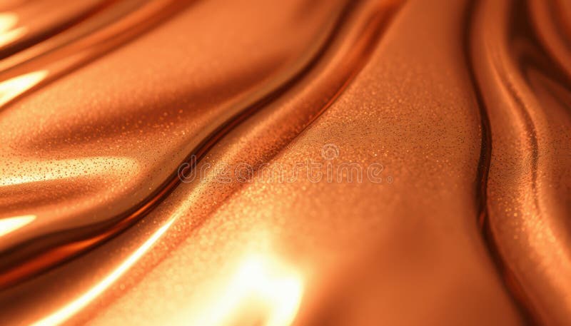 Shimmering Liquid Copper Background with Smooth, Flowing Textures ...