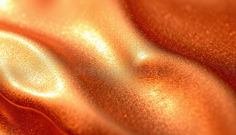 Shimmering Liquid Copper Background with Smooth, Flowing Textures ...