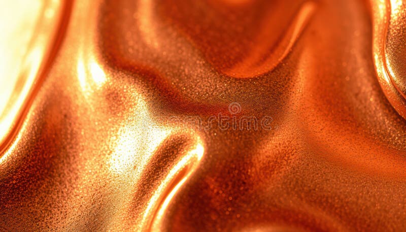 Shimmering Liquid Copper Background with Smooth, Flowing Textures ...