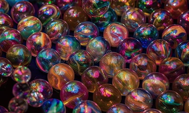 Shimmering Marbles Carnival Glass Texture Creating Using Generative AI ...