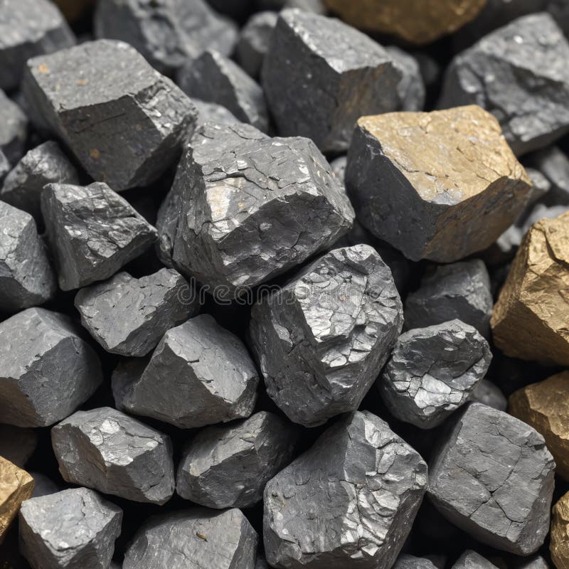 Shimmering Metallic Antimony Ore Texture in Silver and Gray Tones Stock ...