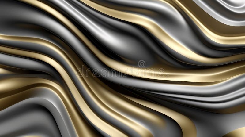 A Shimmering Metallic Background with Interlocking Gold and Silver ...