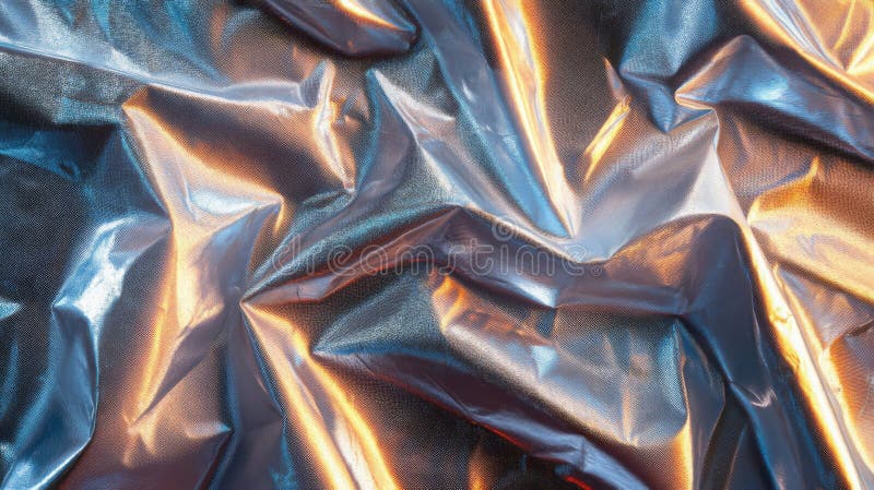 Shimmering Metallic Fabric Draped in Soft Light Stock Illustration ...