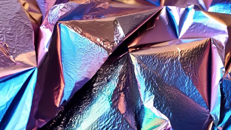 Shimmering Metallic Foil Textures in Vibrant Colors Showcasing Light ...