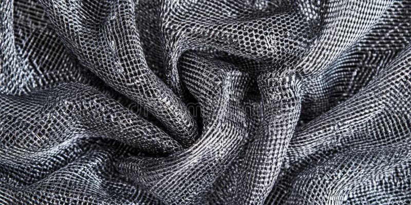 A Shimmering Metallic Mesh Fabric Texture Background in Silver and ...