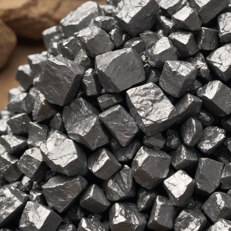 Shimmering Molybdenum Ore Texture in Shades of Silver and Gray Stock ...