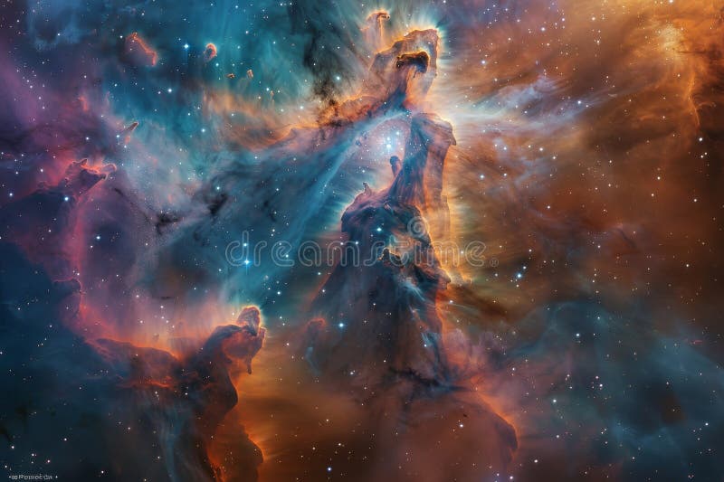 Shimmering Nebulae and Cosmic Dust in the Orion Nebula in Space ...