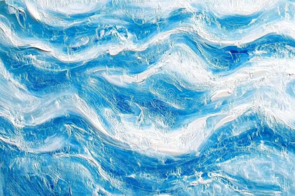 Shimmering Ocean Wave Crest Texture, Dynamic Blue and White Patterns ...